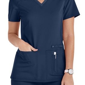 Cherokee | Tops | Nwt Cherokee Iflex Contemporary Scrub Topmedium Navy ...